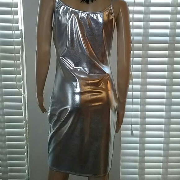 Ktoo | Dresses | Sexy Silver Skin Tight Bodycon Dress | Poshmark